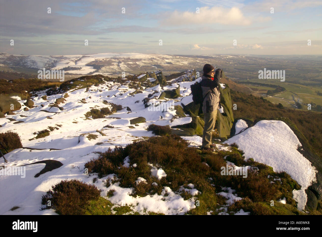Looking out over Peak District Stock Photo - Alamy