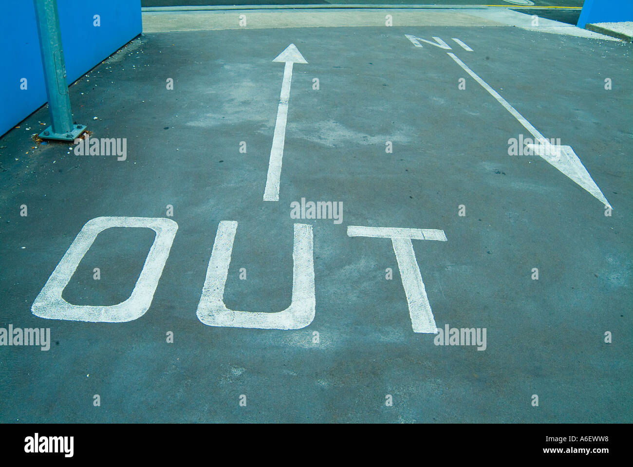 In and out signs on driveway Stock Photo - Alamy
