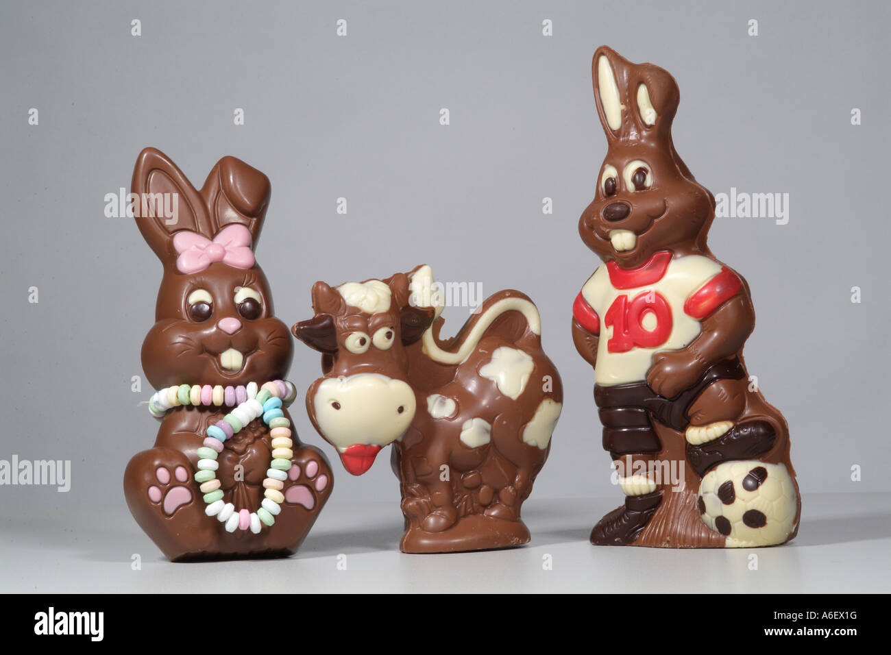Chocolate Easter Rabbits Chocolate bunny Stock Photo - Alamy
