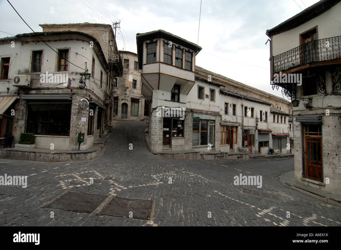 Street of Gyrokaster, Albania Stock Photo - Alamy
