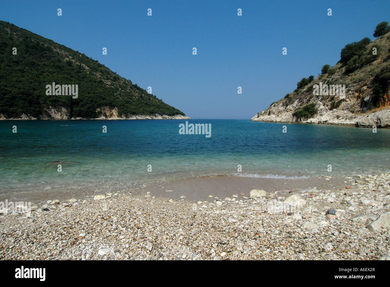 Small secluded beach in Albania Stock Photo - Alamy