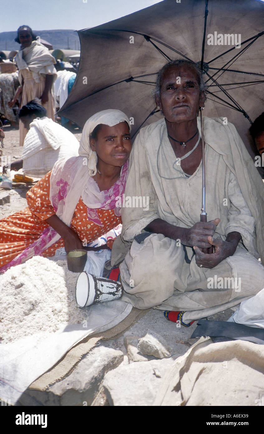 Women salt sellers at the market in Mekelle. Tigray, Ethiopia Stock ...