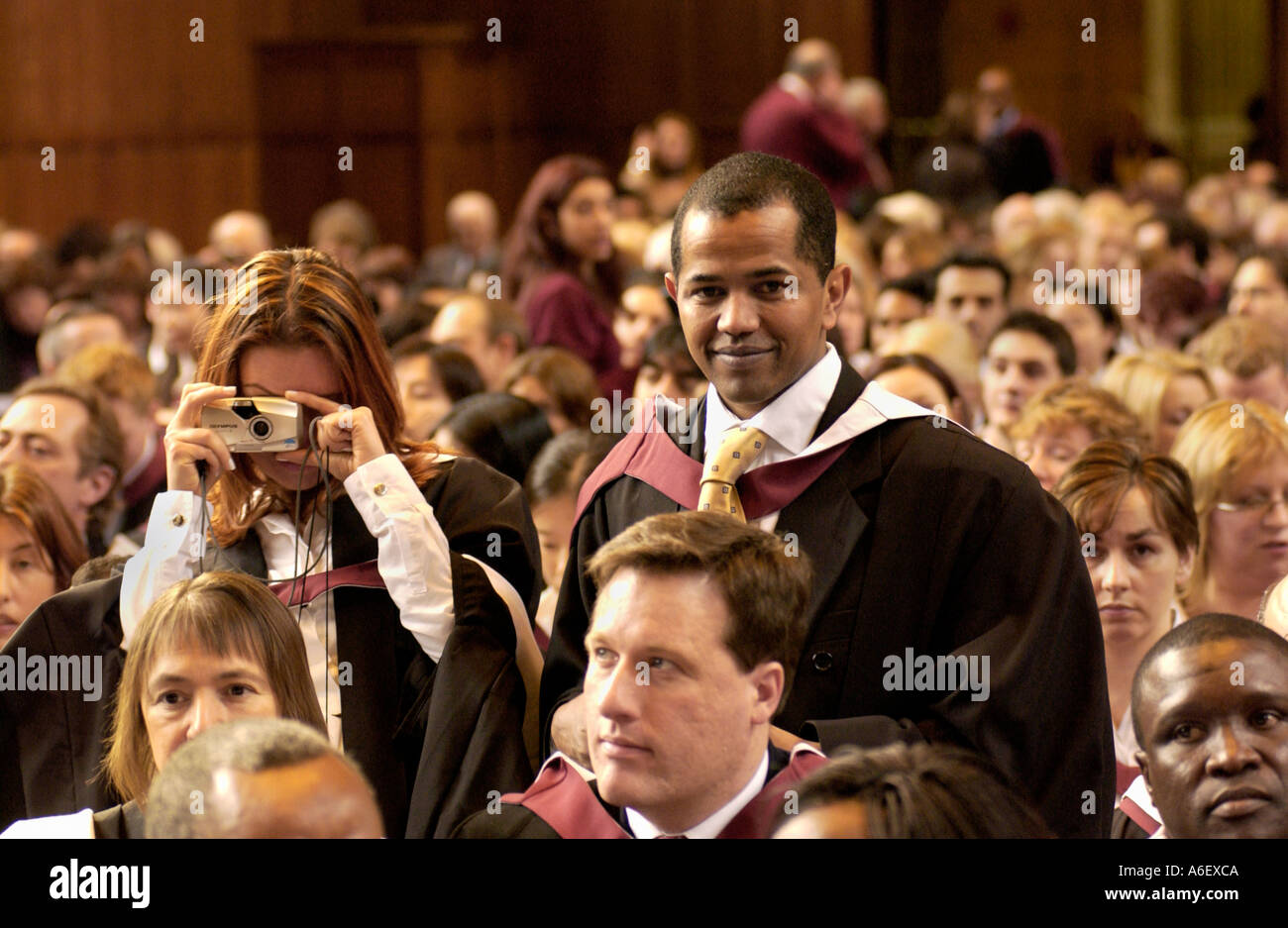 Student graduation ceremony in the Great Hall of the Wills Memorial ...