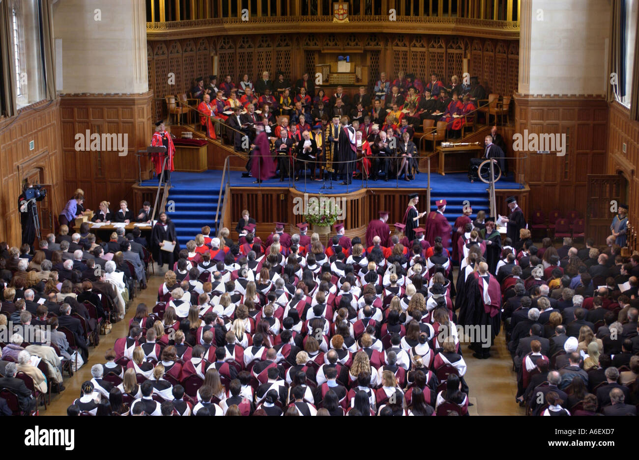 Student graduation ceremony in the Great Hall of the Wills Memorial ...
