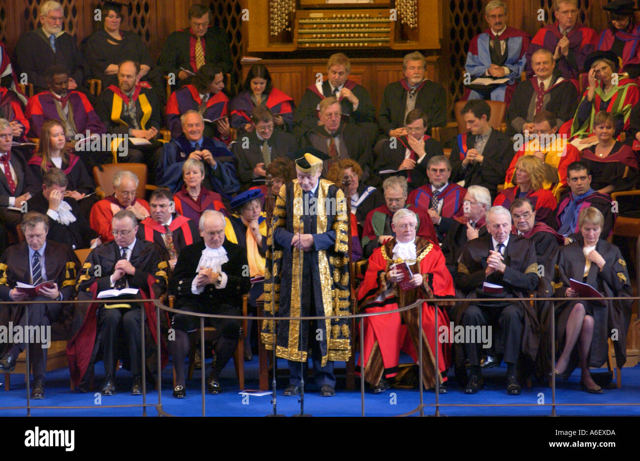 Student graduation ceremony in the Great Hall of the Wills Memorial ...