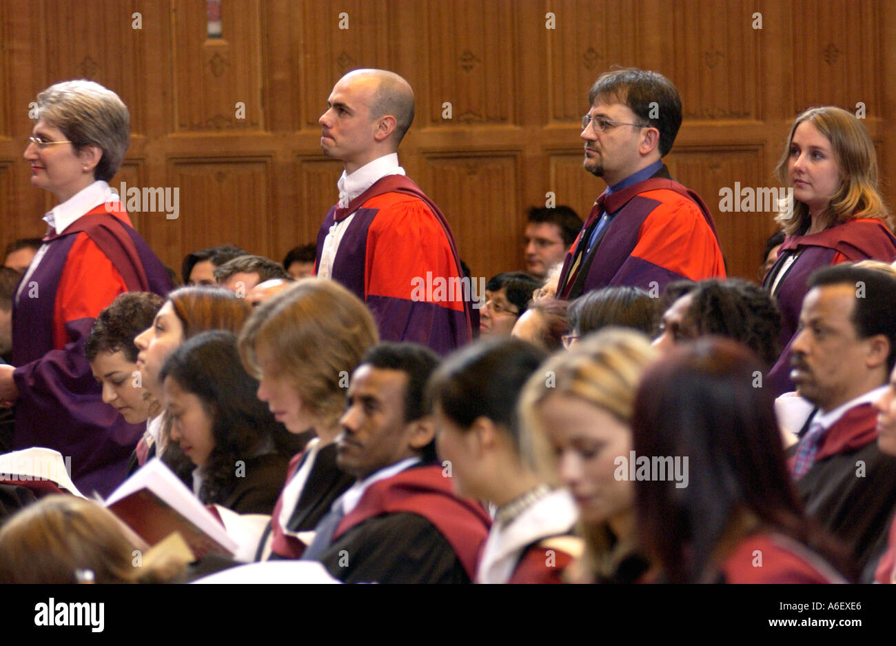 Student graduation ceremony in the Great Hall of the Wills Memorial ...
