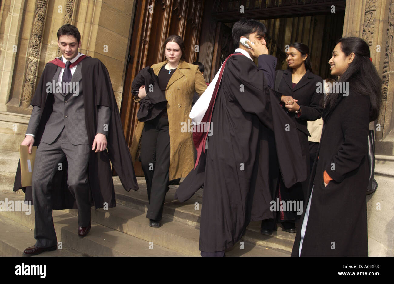 Graduates after receiving their degrees at a ceremony in Bristol ...