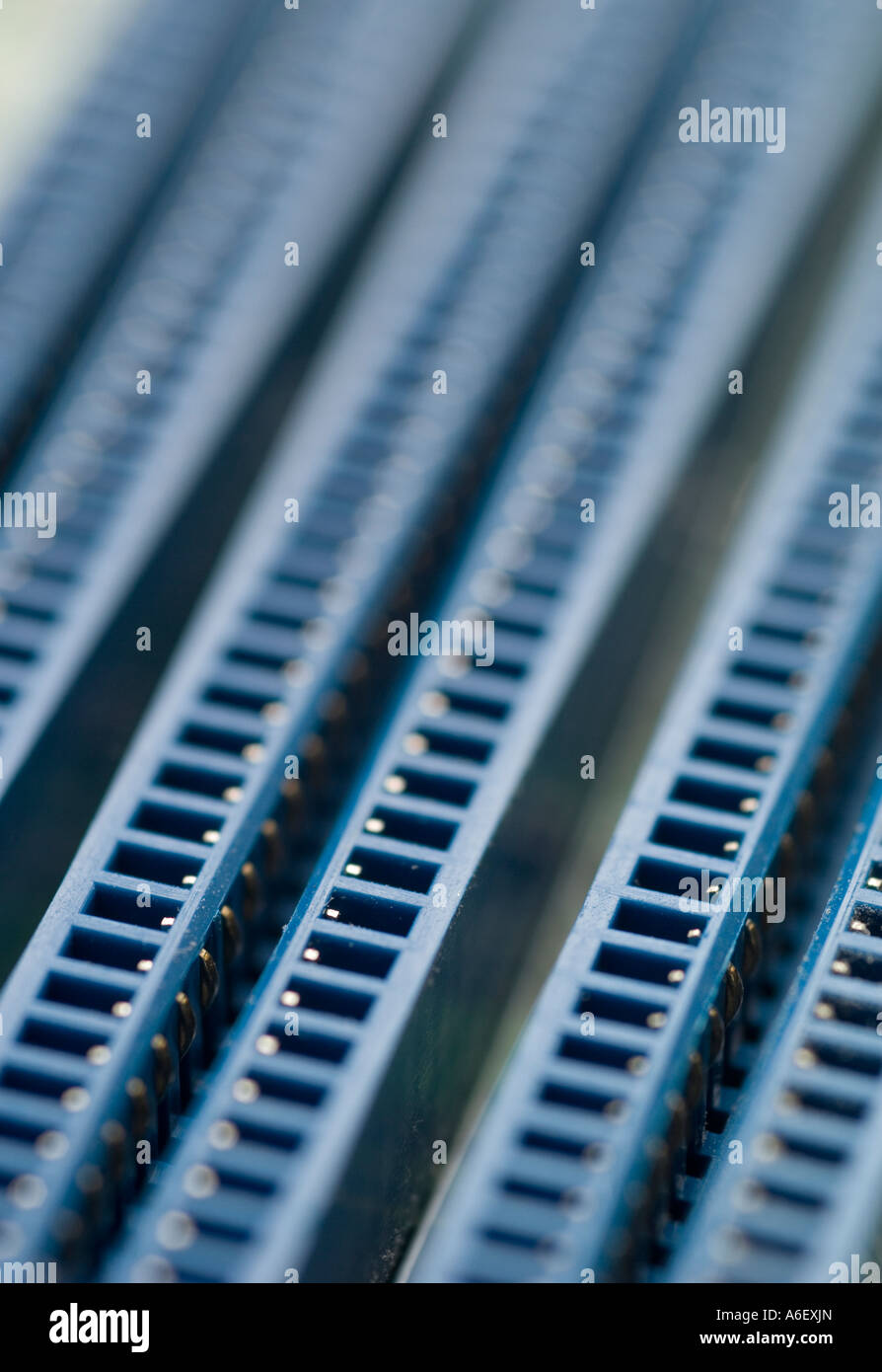 Close up of computer memory slots on motherboard Stock Photo - Alamy