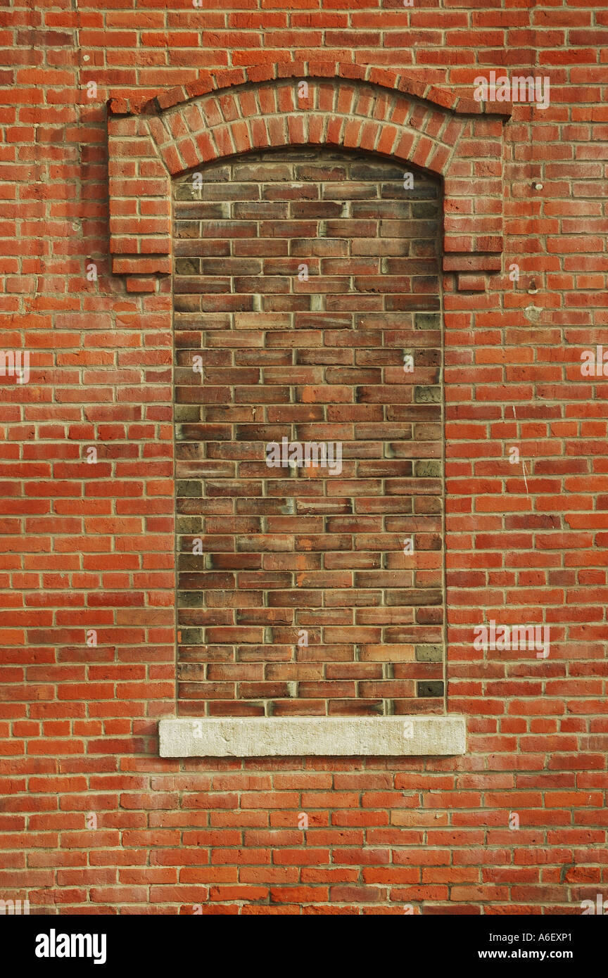Bricked in window Stock Photo - Alamy
