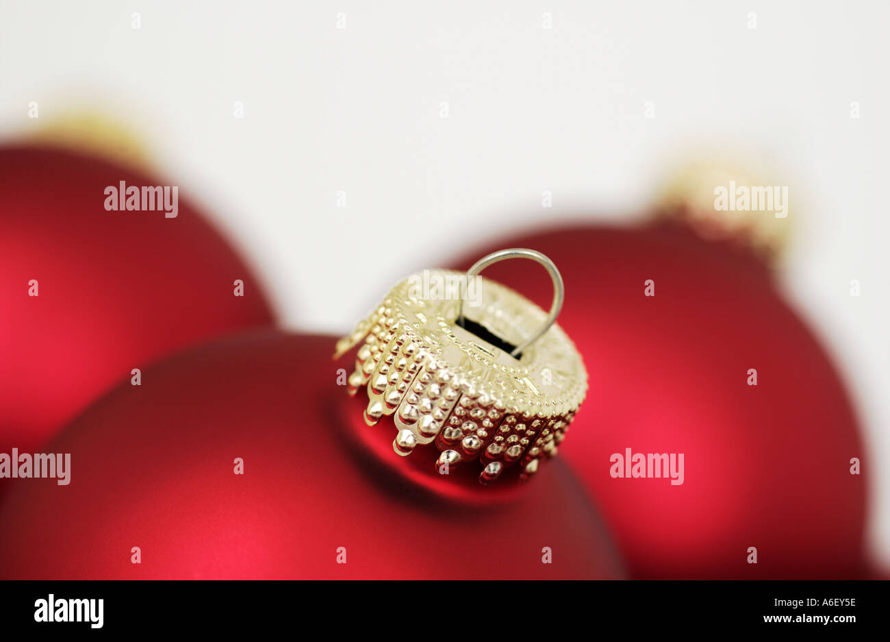 Red Christmas Ornaments Stock Photo - Alamy
