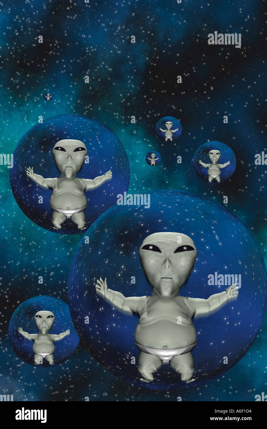Alien Bubble Babies Stock Photo - Alamy