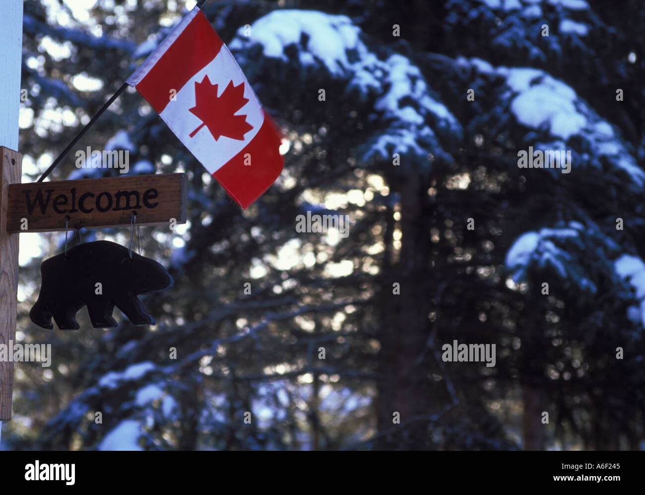 Welcome to Canada flag Stock Photo - Alamy