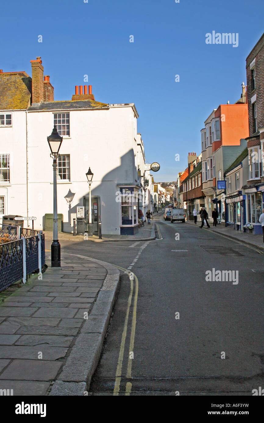 HIGH STREET. OLD HASTINGS. EAST SUSSEX. ENGLAND. UK. EUROPE Stock Photo ...