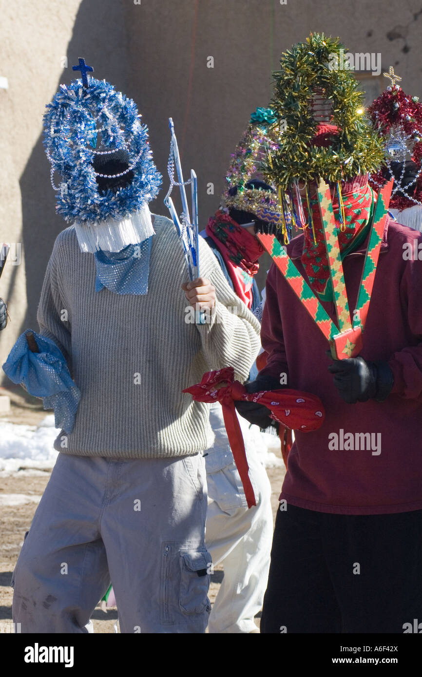 The Matachines dances preformed at Picuris Pueblo New Mexico Stock ...