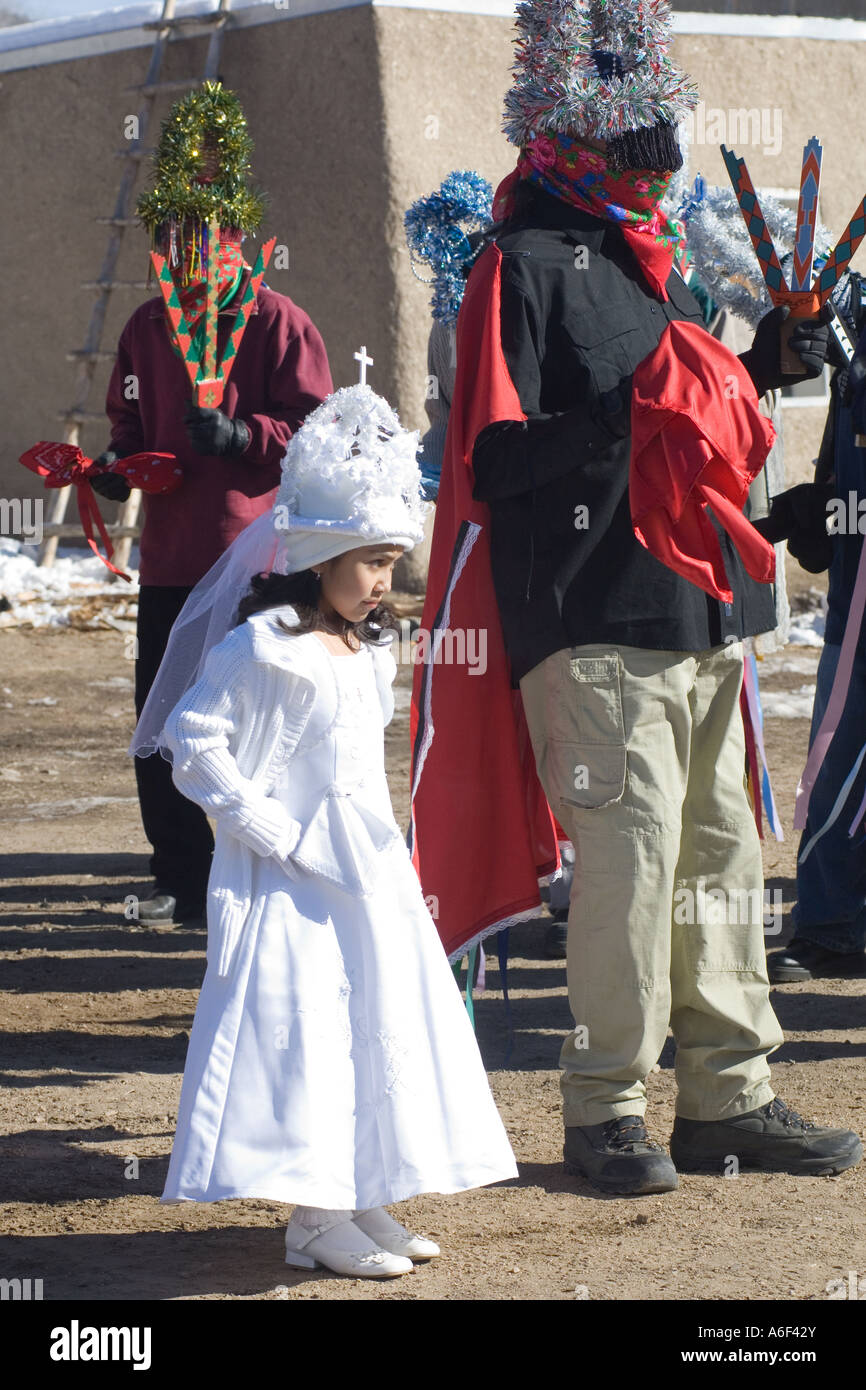 The Matachines dances preformed at Picuris Pueblo New Mexico Stock ...