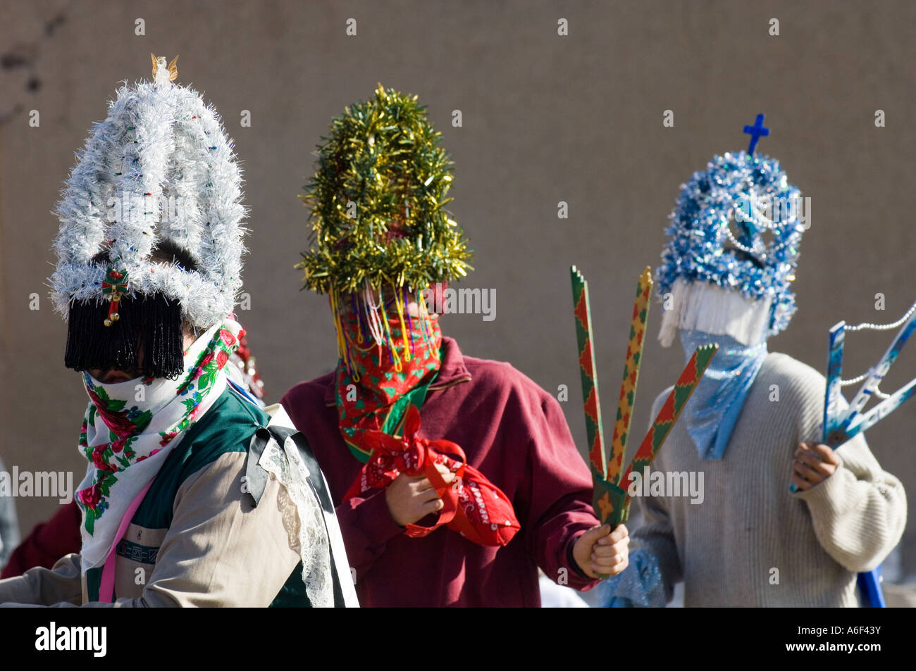 The Matachines dances preformed at Picuris Pueblo in New Mexico Stock ...