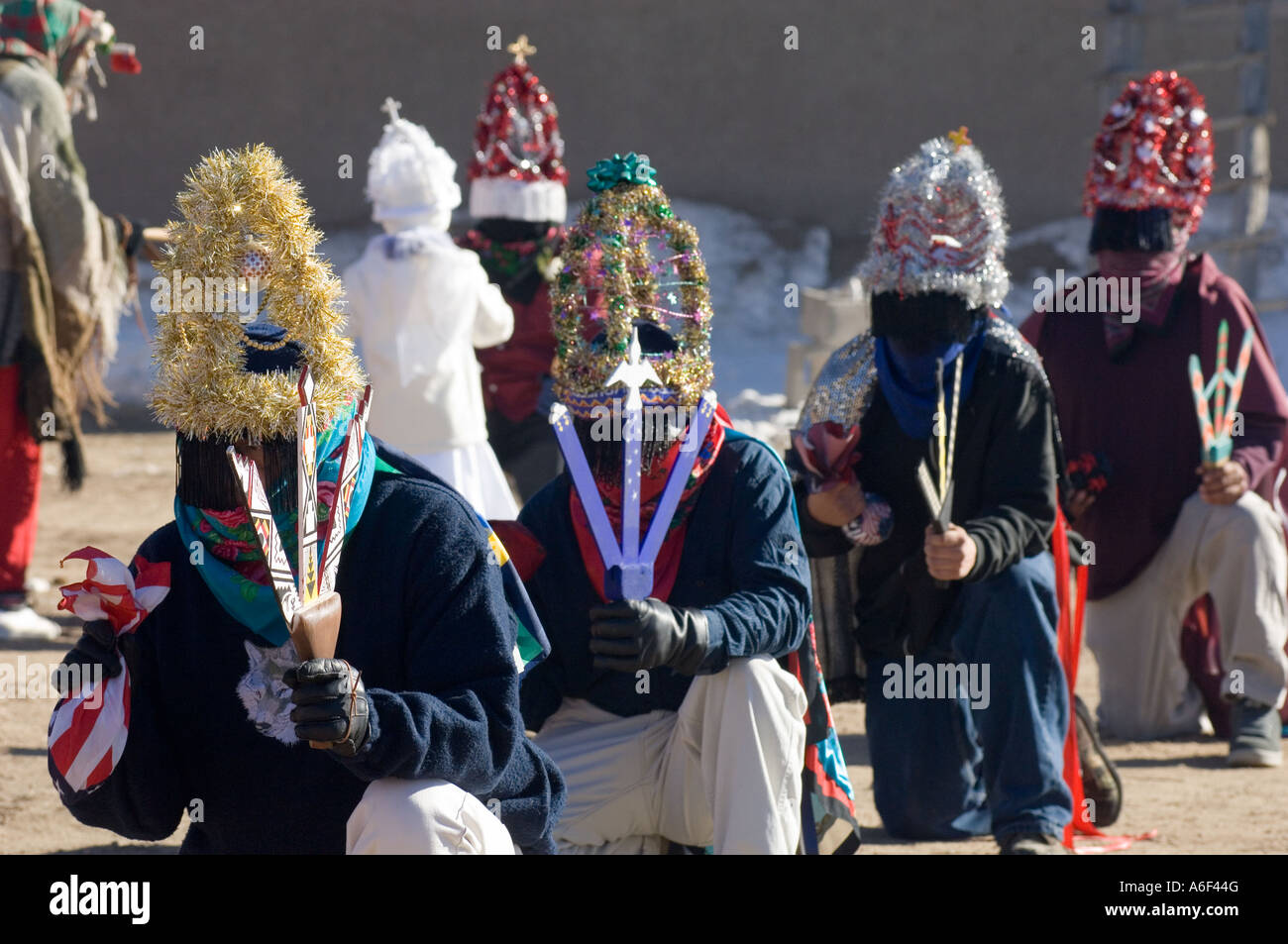The Matachines dances preformed at Picuris Pueblo in New Mexico Stock ...