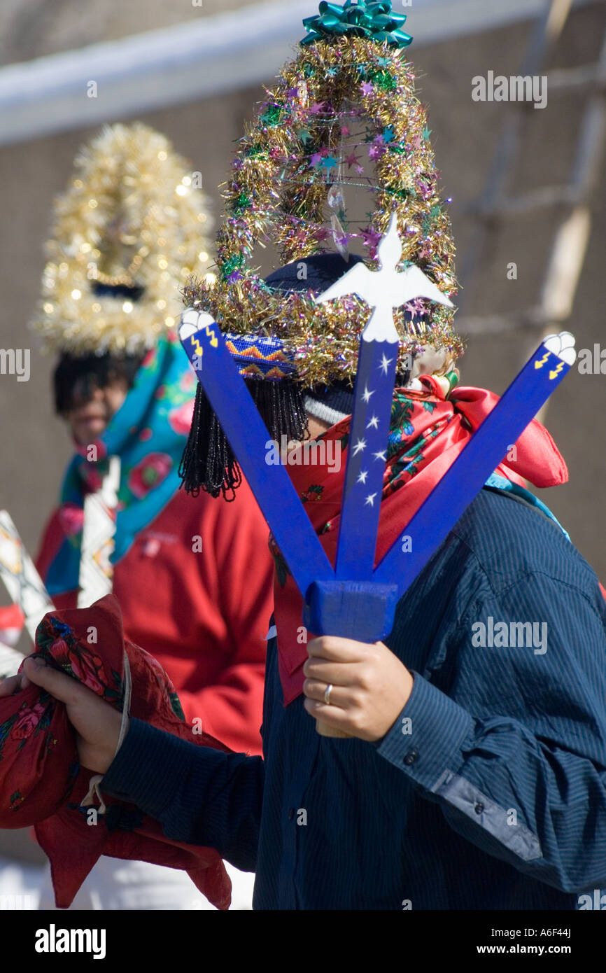 The Matachines dances preformed at Picuris Pueblo in New Mexico Stock ...