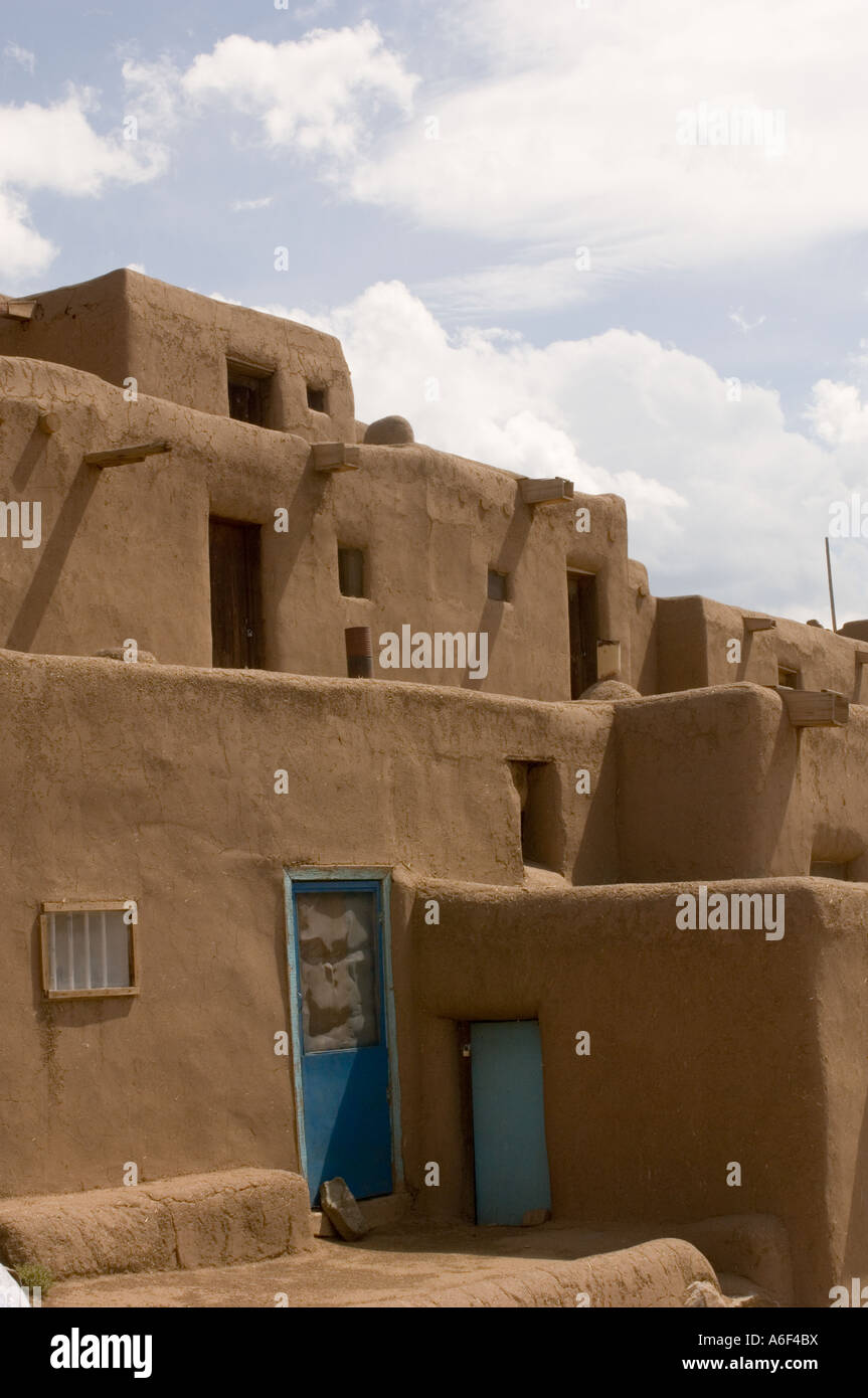 The adobe building of the North Pueblo dating from 1450's Taos Pueblo ...