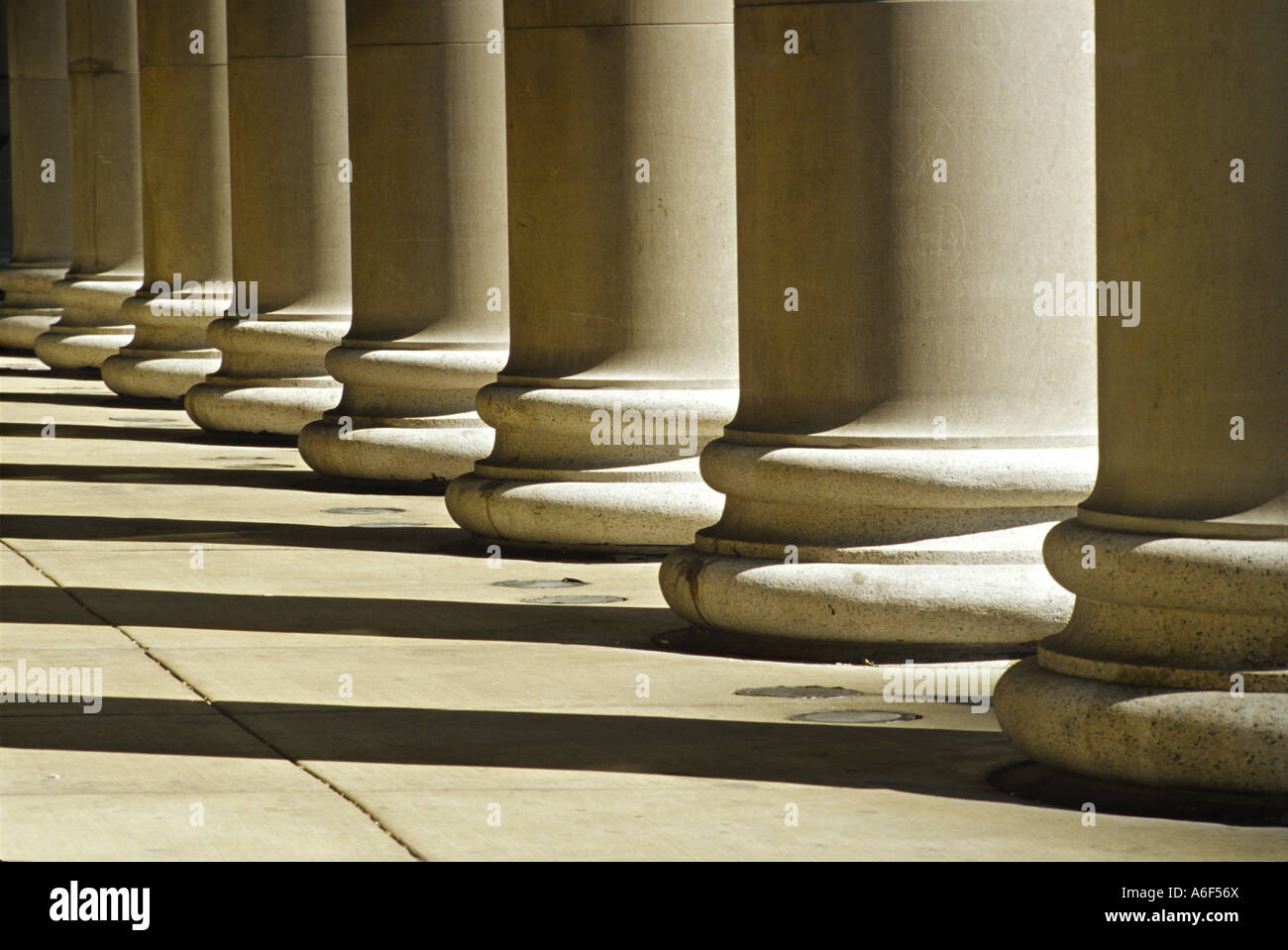 CHICAGO Illinois Base of row of columns on exterior of Union Station ...