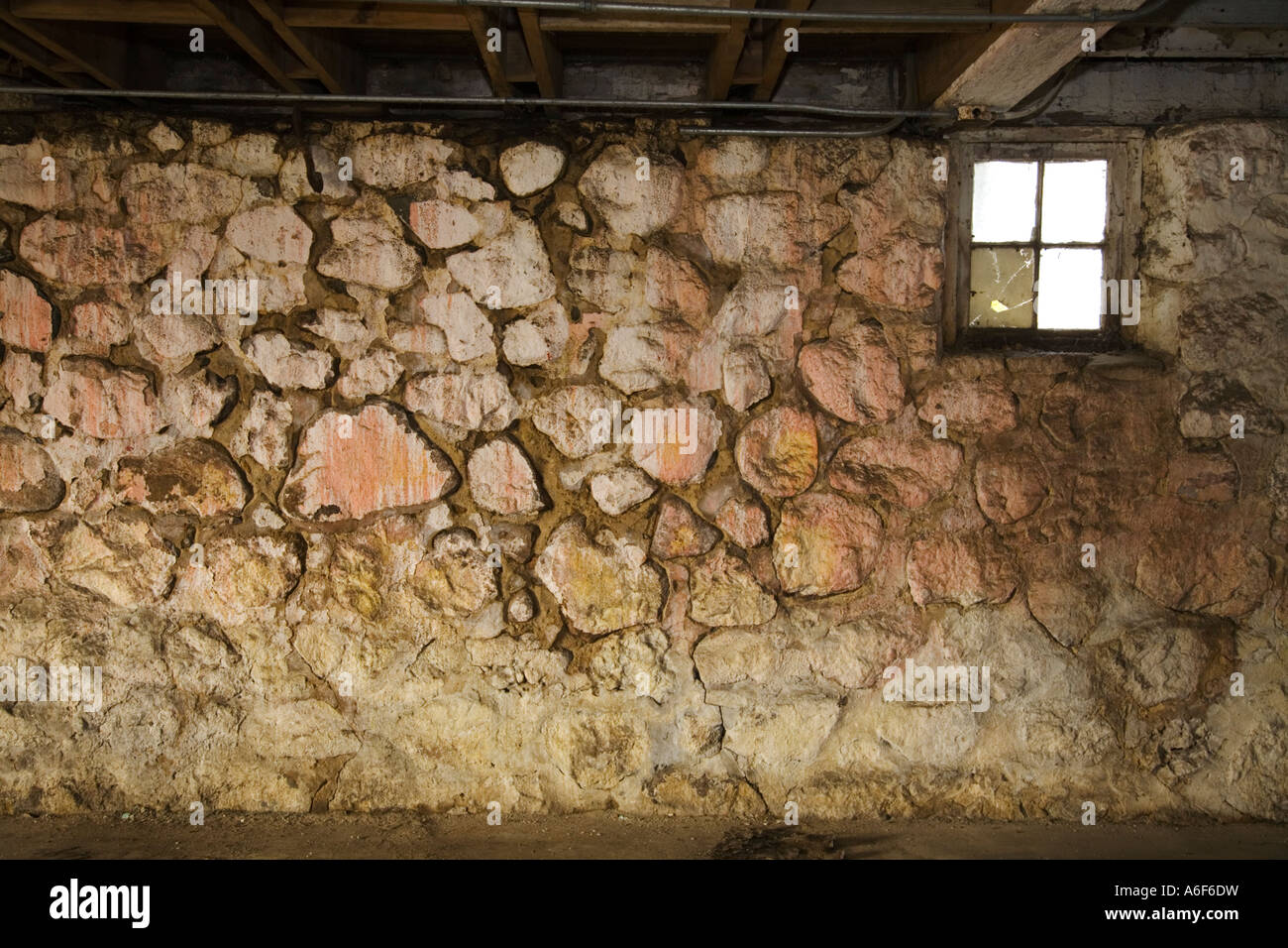 ILLINOIS Mundelein Stone foundation of old barn farm building broken ...