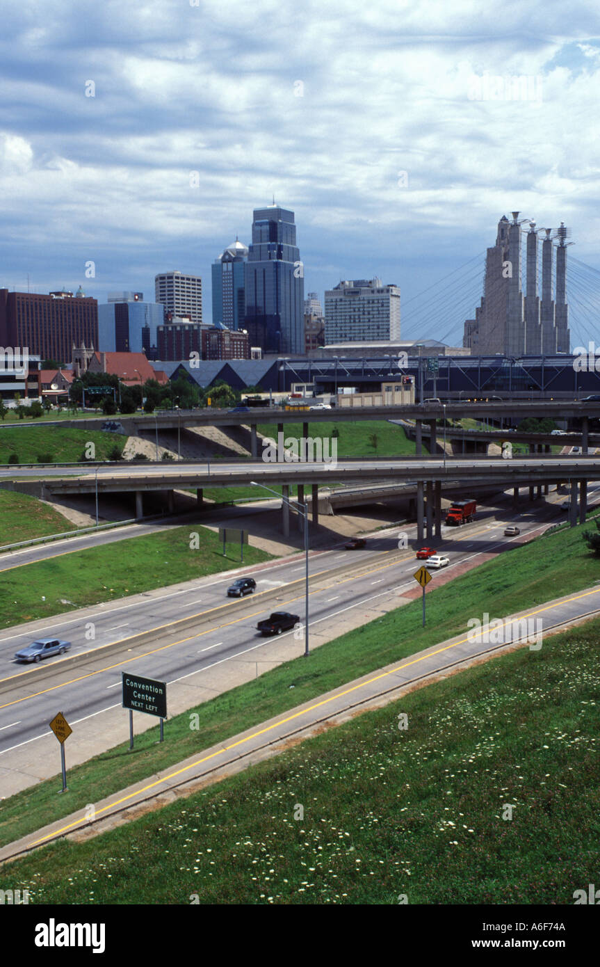 Kansas midwest highway travel transportation traffic hi-res stock ...