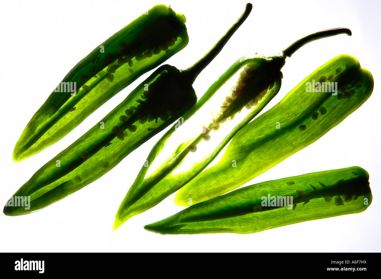 Vegetable Five Lady Finger Slices with white background Stock Photo - Alamy