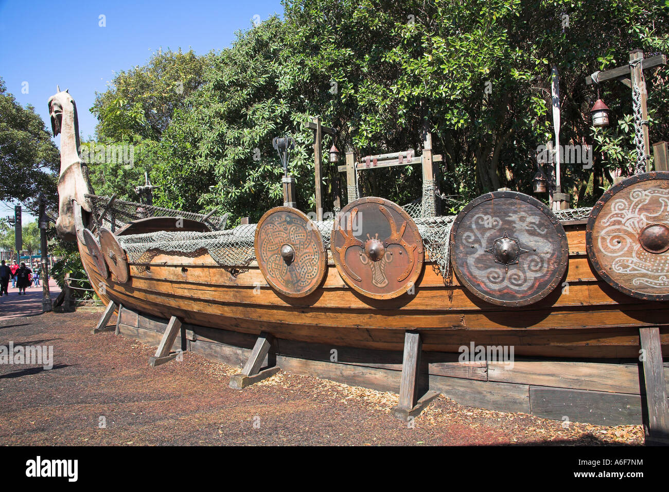 Viking ship in Norwegian section of EPCOT Center, World Showcase ...