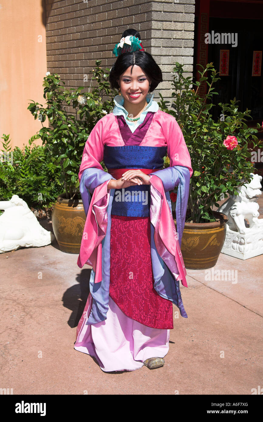 Beautiful Chinese lady in Chinese section of EPCOT Center, World ...