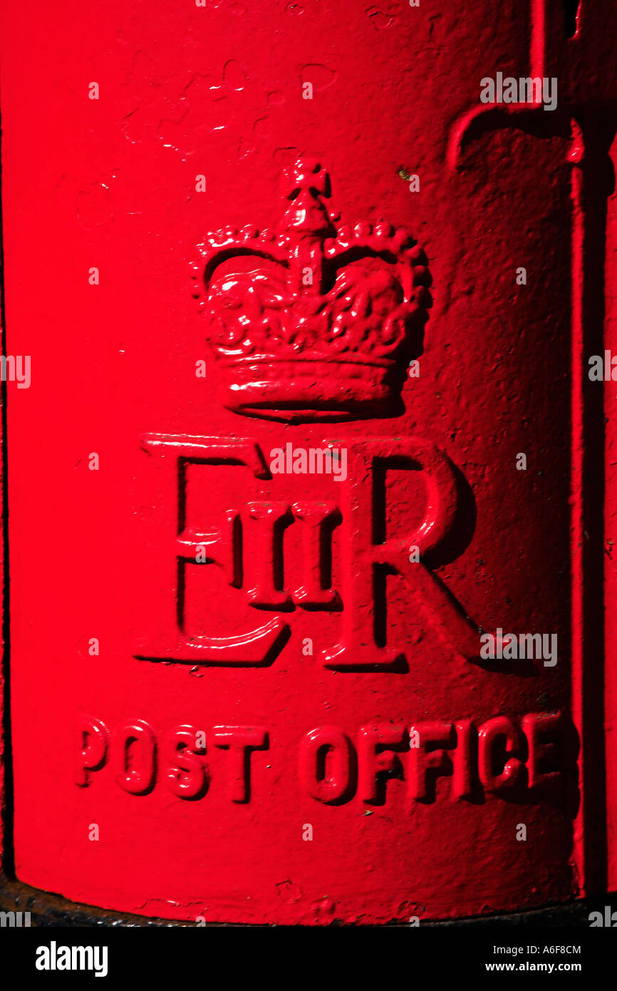 Red post box, England Stock Photo - Alamy
