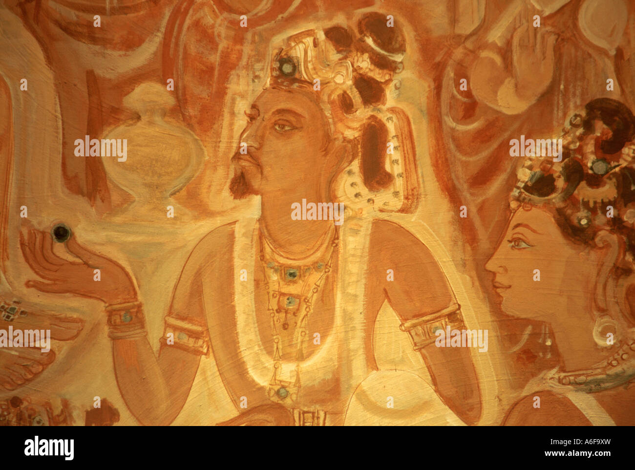 Classical fresco of a jewel merchant Sri Lanka Stock Photo - Alamy