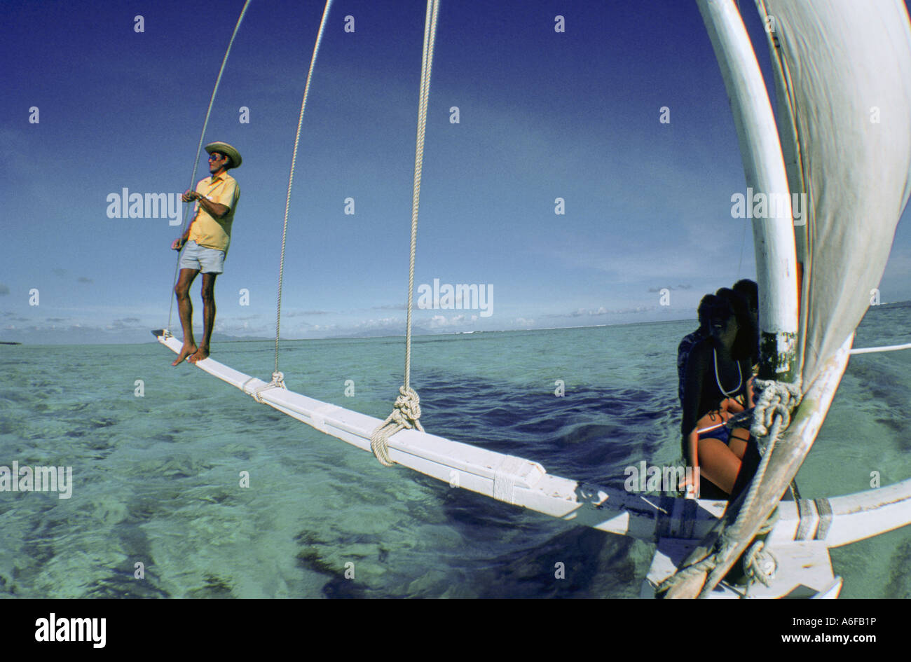 Outrigger sailing canoes hi-res stock photography and images - Alamy