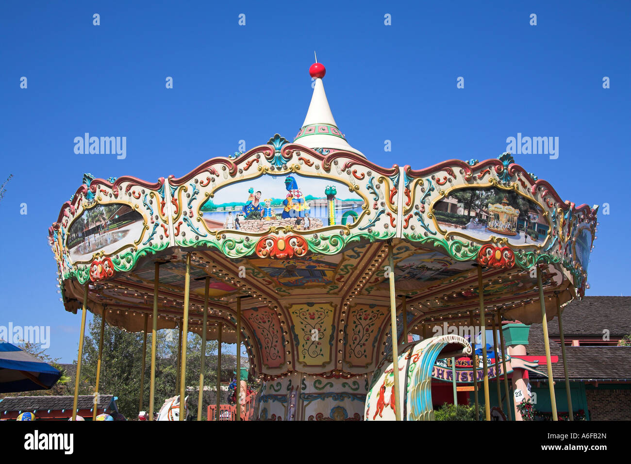 Fairground carousel, Downtown Disney, Orlando, Florida, USA Stock Photo ...