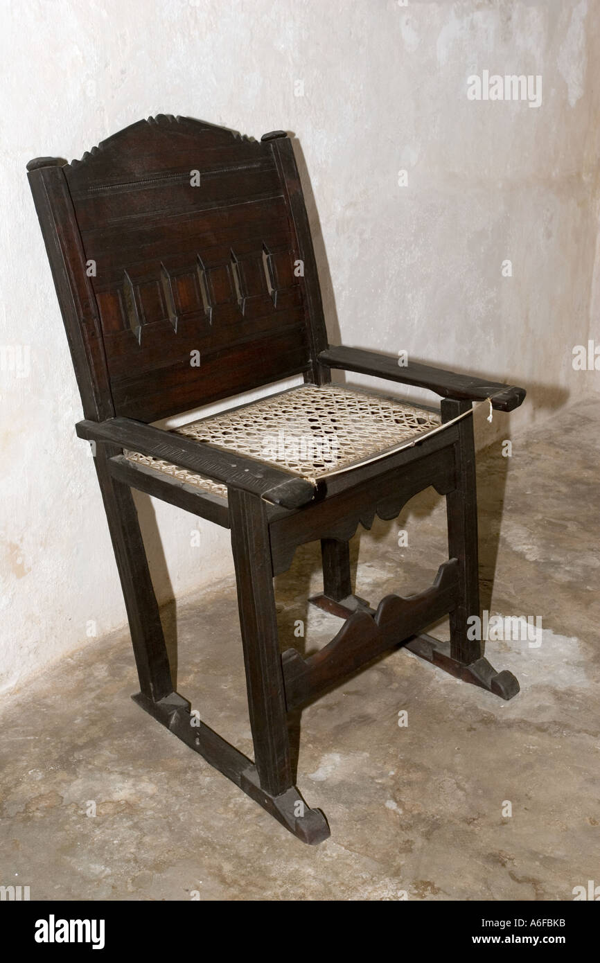 Traditional Arab style arm chair Lamu Island Kenya East Africa Stock ...
