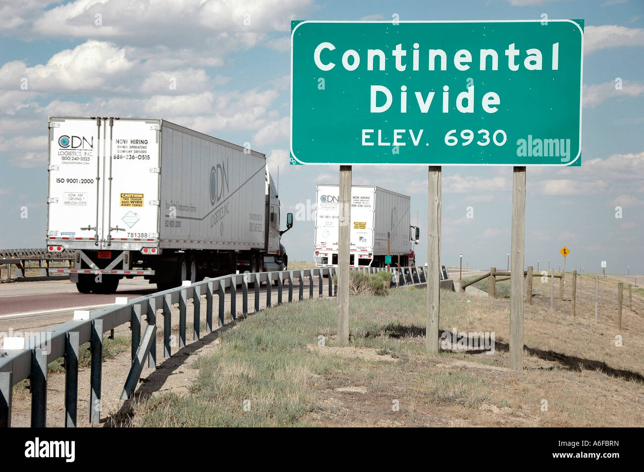 Interstate 70 Continental Divide on Freeway Altitude water flow ...