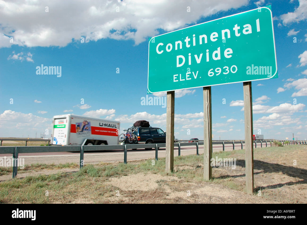 Interstate 70 Continental Divide on Freeway Altitude water flow ...