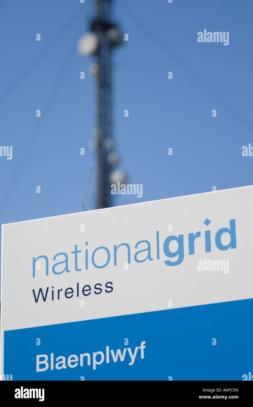 blaenplwyf television and radio mast part of national grid wireless ...