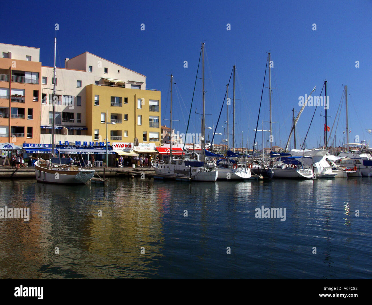 france languedoc roussillon herault marina harbour port cap d agde ...