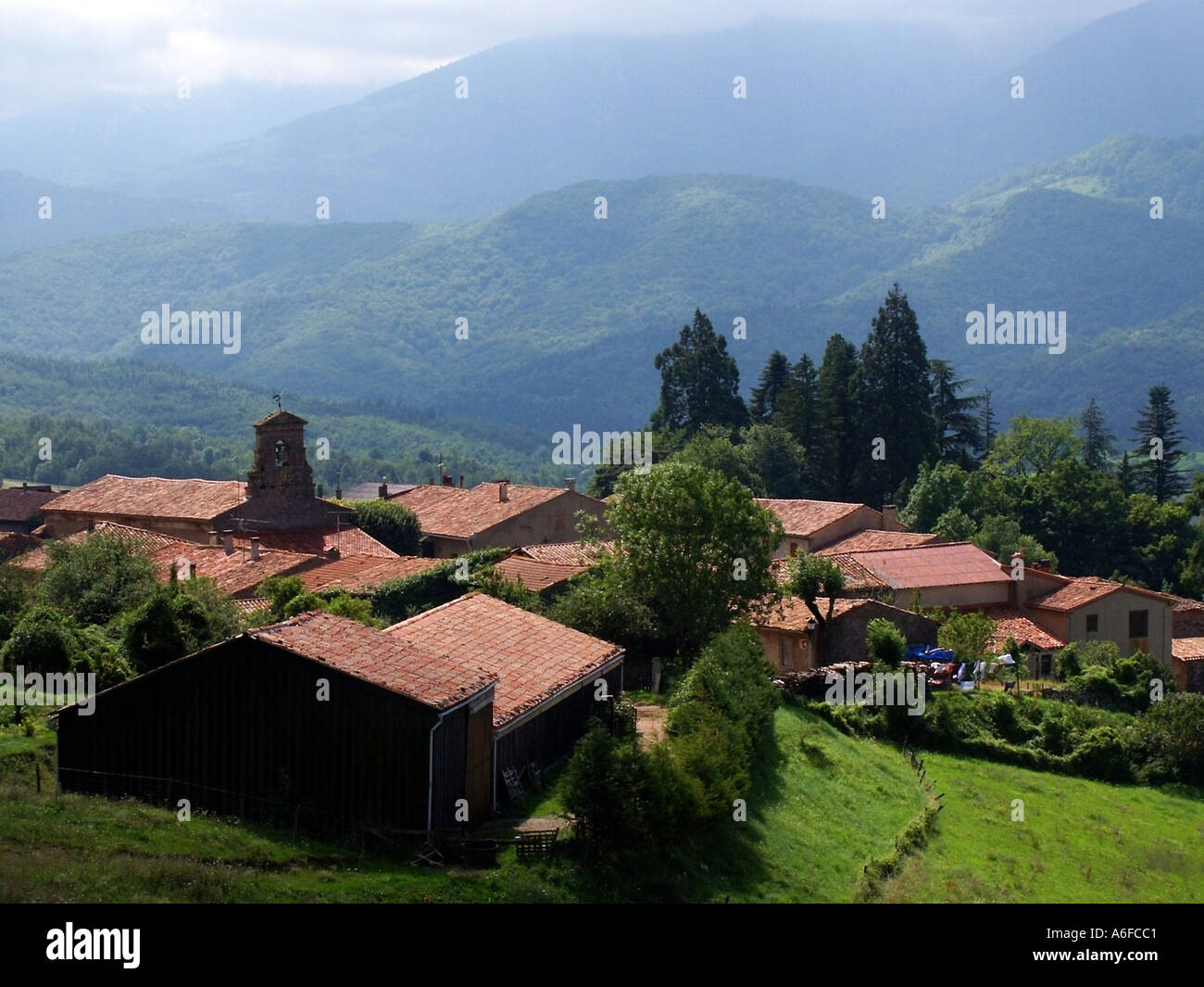 france pyrenees aquitaine ariege cathar castles roqurfixade village ...