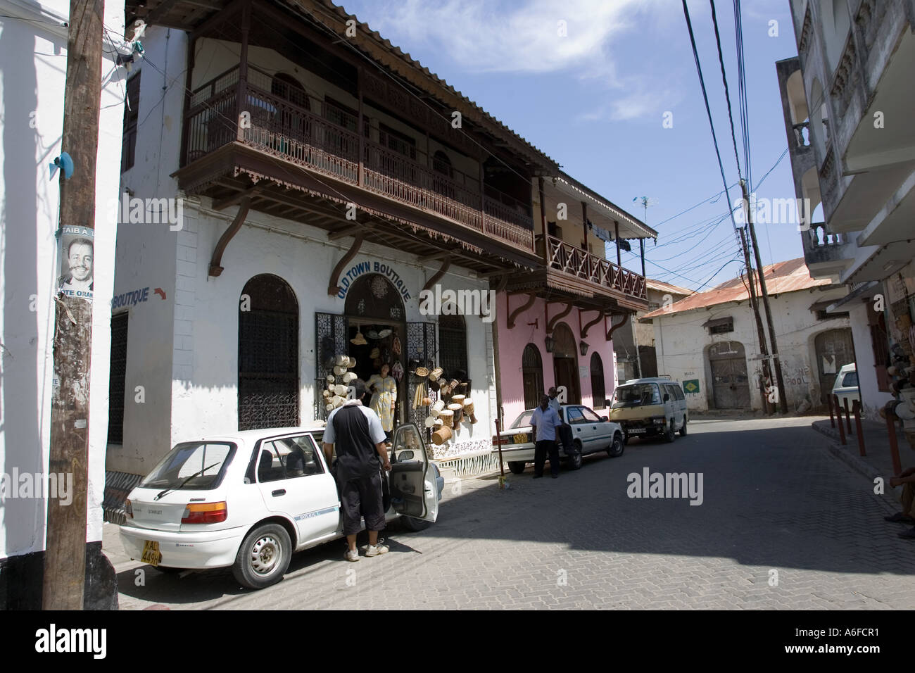 Traditional Swahili buildings in Old Town Mombasa Kenya East Africa ...