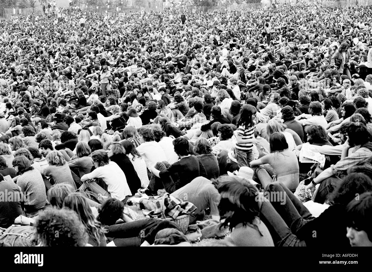 Music concert at the Crystal Palace Concert Bowl, London in 1970 Stock ...