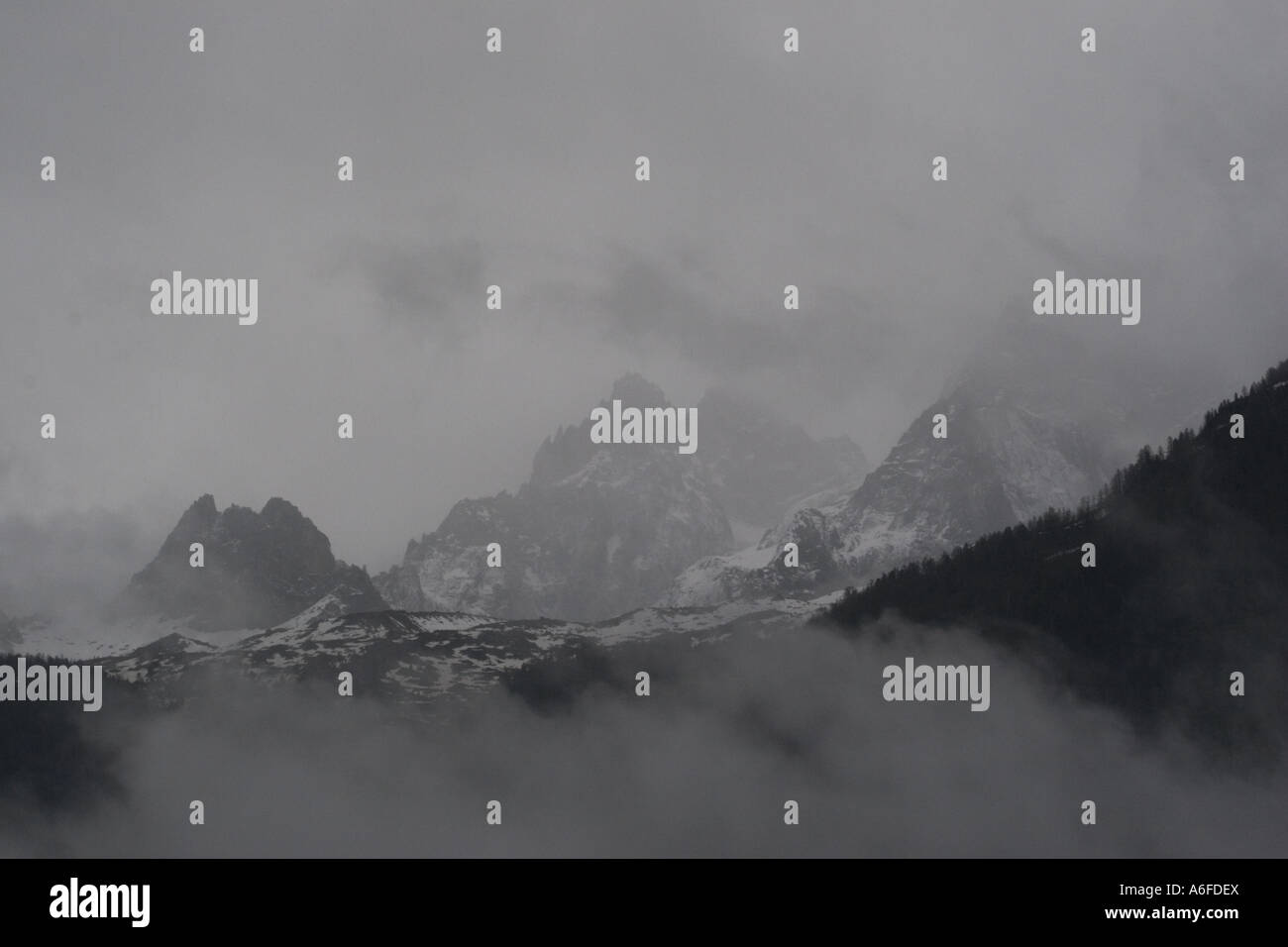 A storm in the mountains above Chamonix France Stock Photo - Alamy