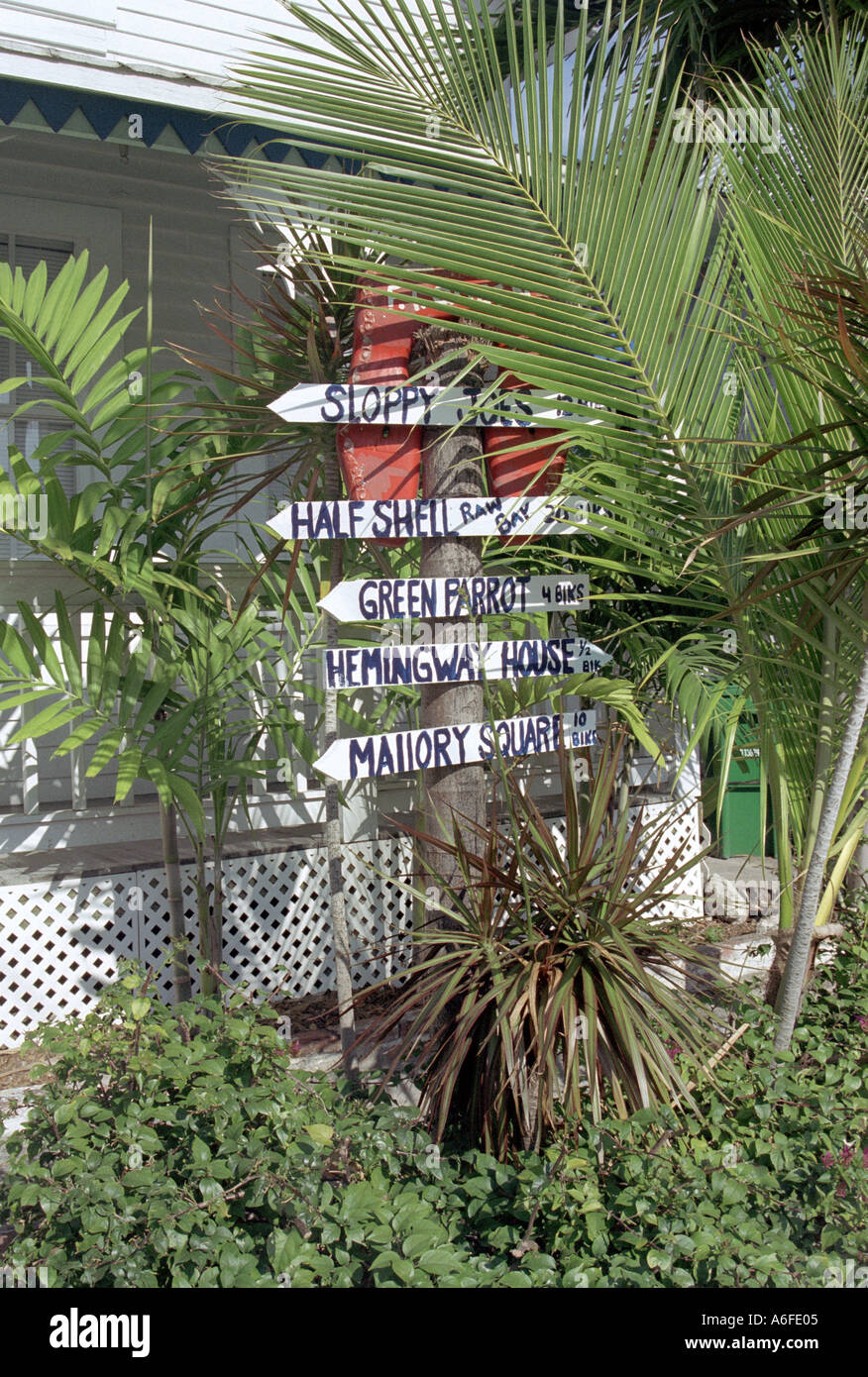 Typical street sign Duval street Key West Florida USA Stock Photo - Alamy