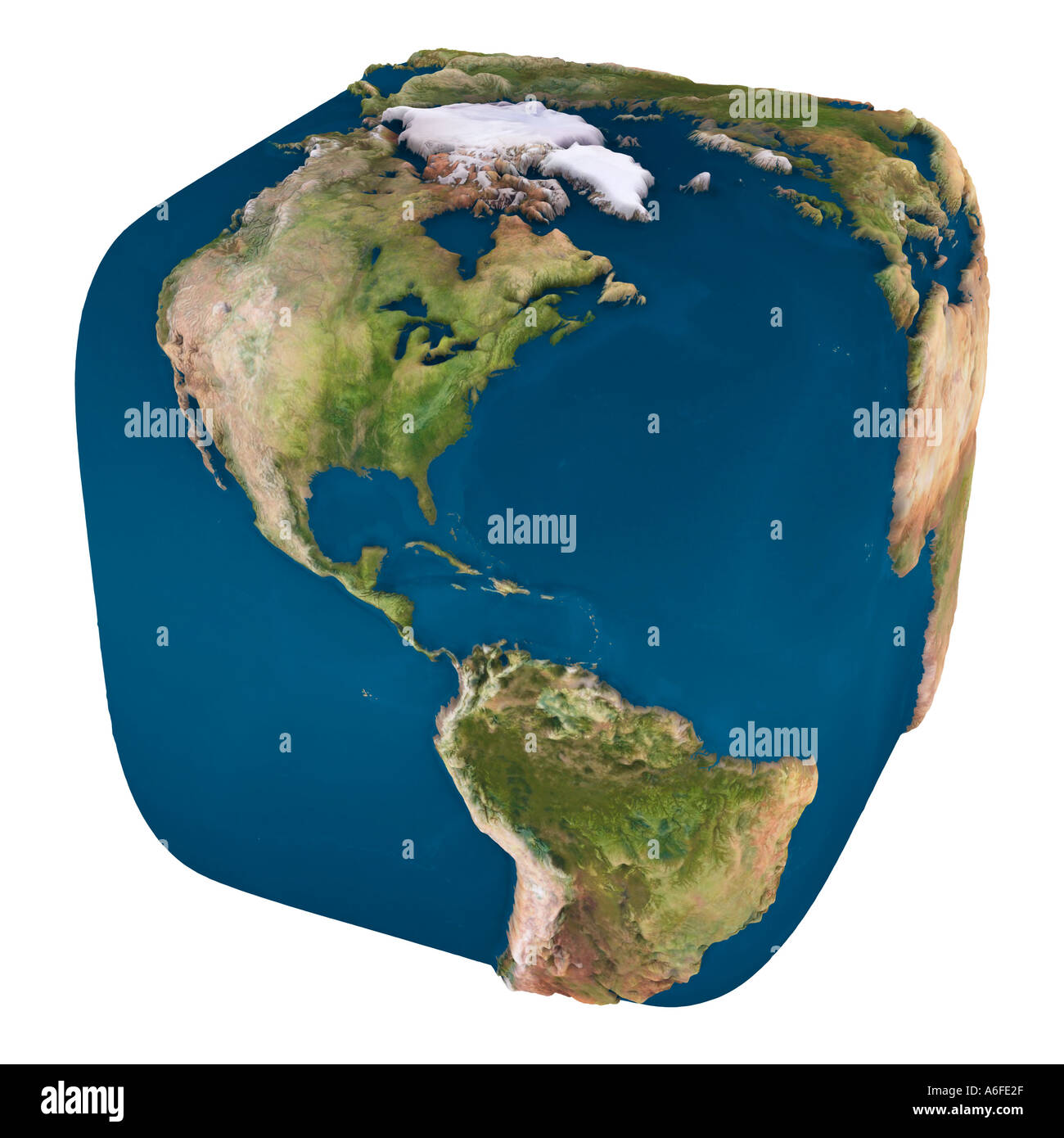square earth golbe Stock Photo - Alamy
