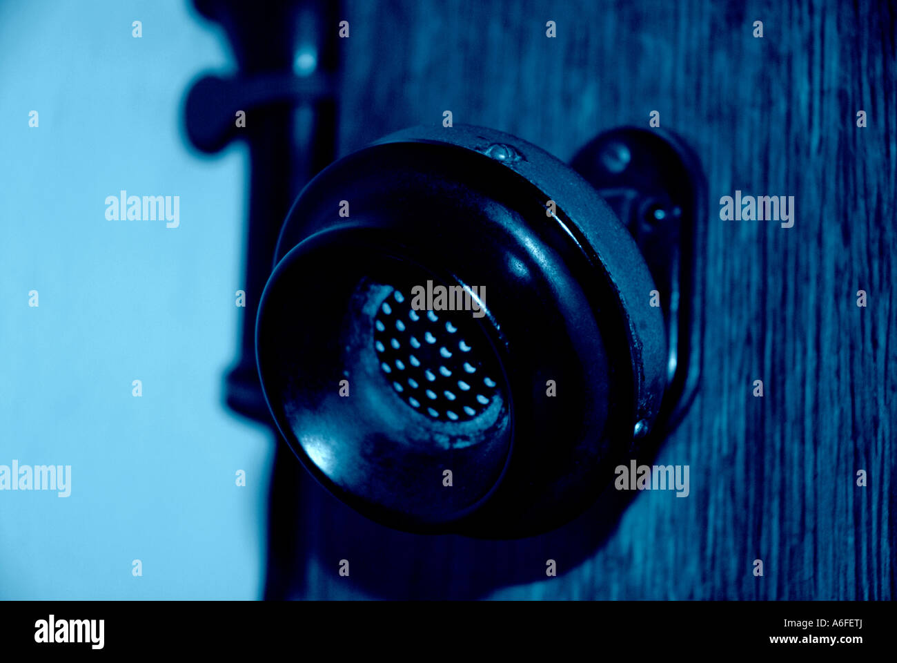 Detail of Old Telephone Stock Photo - Alamy