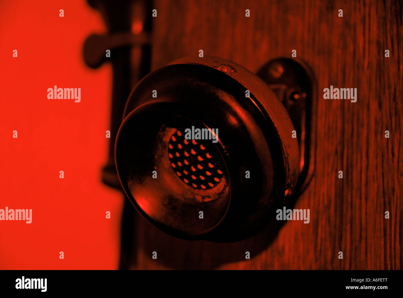 Detail of Old Telephone Stock Photo - Alamy