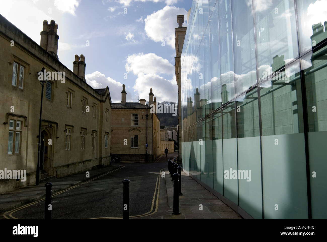 Bath BANES UK Restored building of Thermae Bath Spa looks over ...
