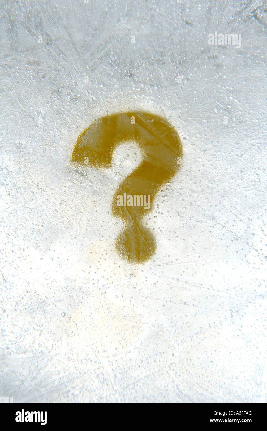 Frozen Question Mark Stock Photo - Alamy