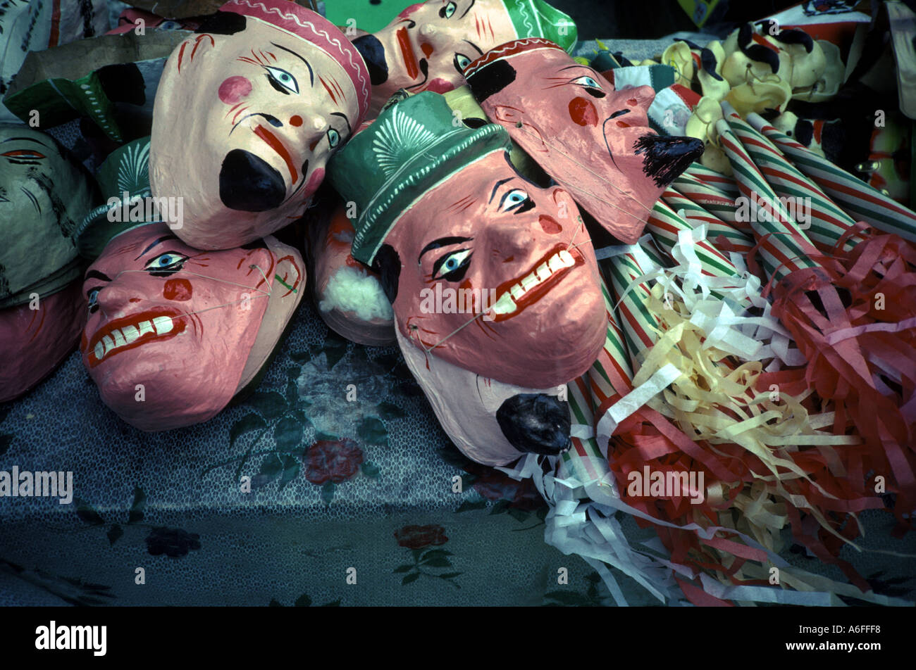 Folk masks for Mexican Independence Day September 15 in Oaxaca Oxaca ...