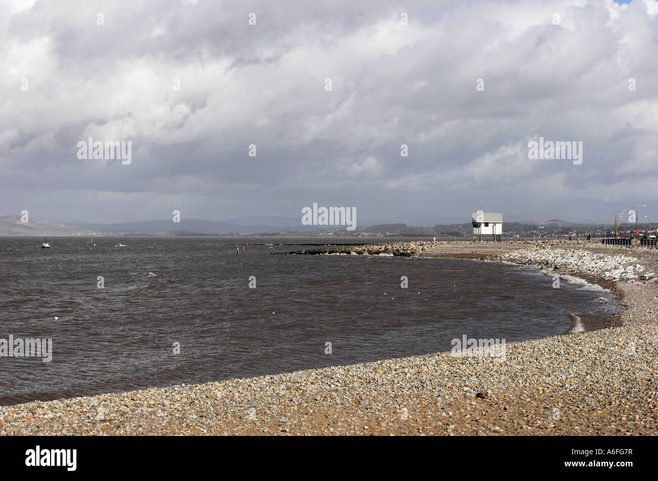 Lifeguard lookout post on the seafront at Morecambe Stock Photo - Alamy